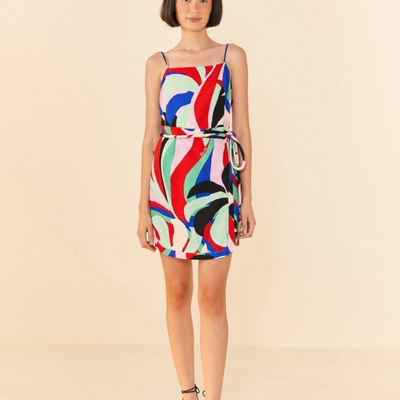 FARM Rio | Dresses | Nwt Farm Rio Colorful Monstera Mini Dress | Poshmark